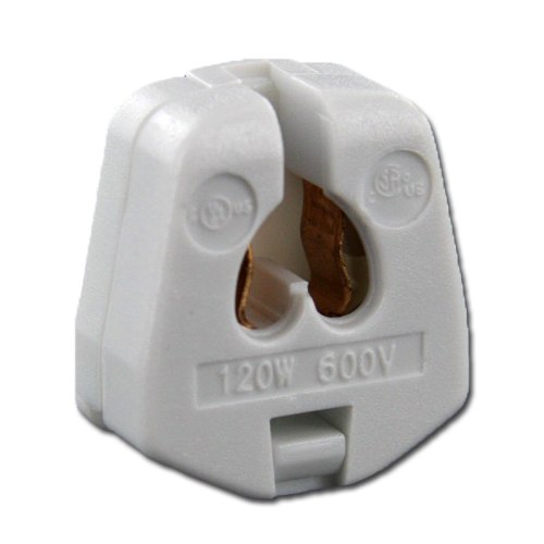 LH0837 Unshunted, "V" lock T5 miniature bipin lamp holder/socket with ...