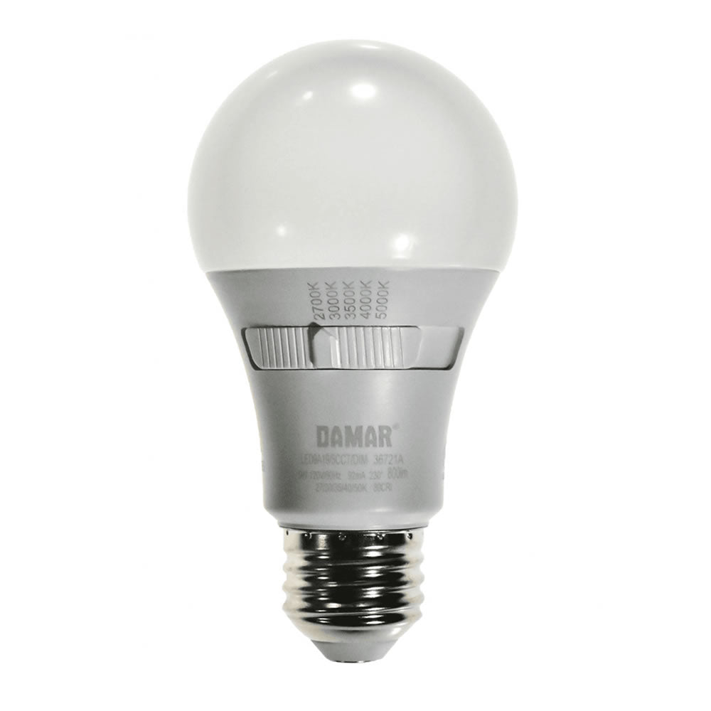 Damar 36721A 9W A19 LED 5CCT 120V – Gladiator Lighting