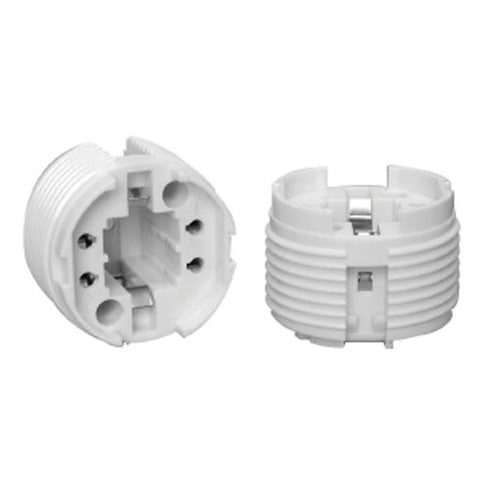 LH1110 10W-42W 4 pin CFL threaded lamp holder/socket with two hole mou ...