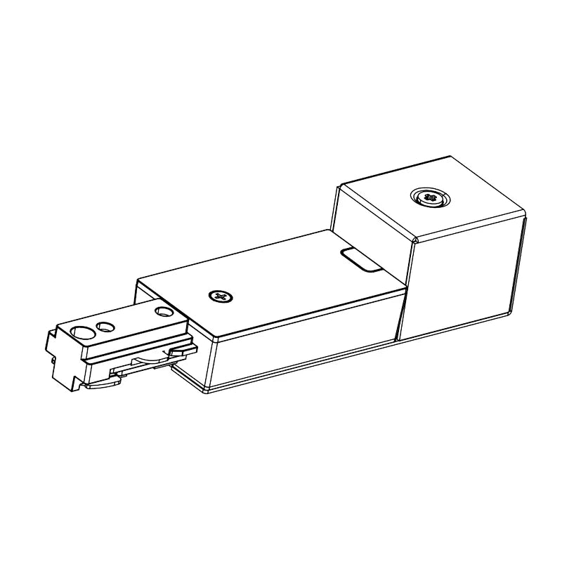 Westgate TR-CCON-BK 3-Wire H-Type Track Conduit Connector Black Finish ...